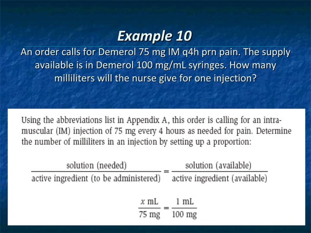 Chapter 6 pharmacy calculation | PPT | Pharmaceutical Drugs | Medical ...