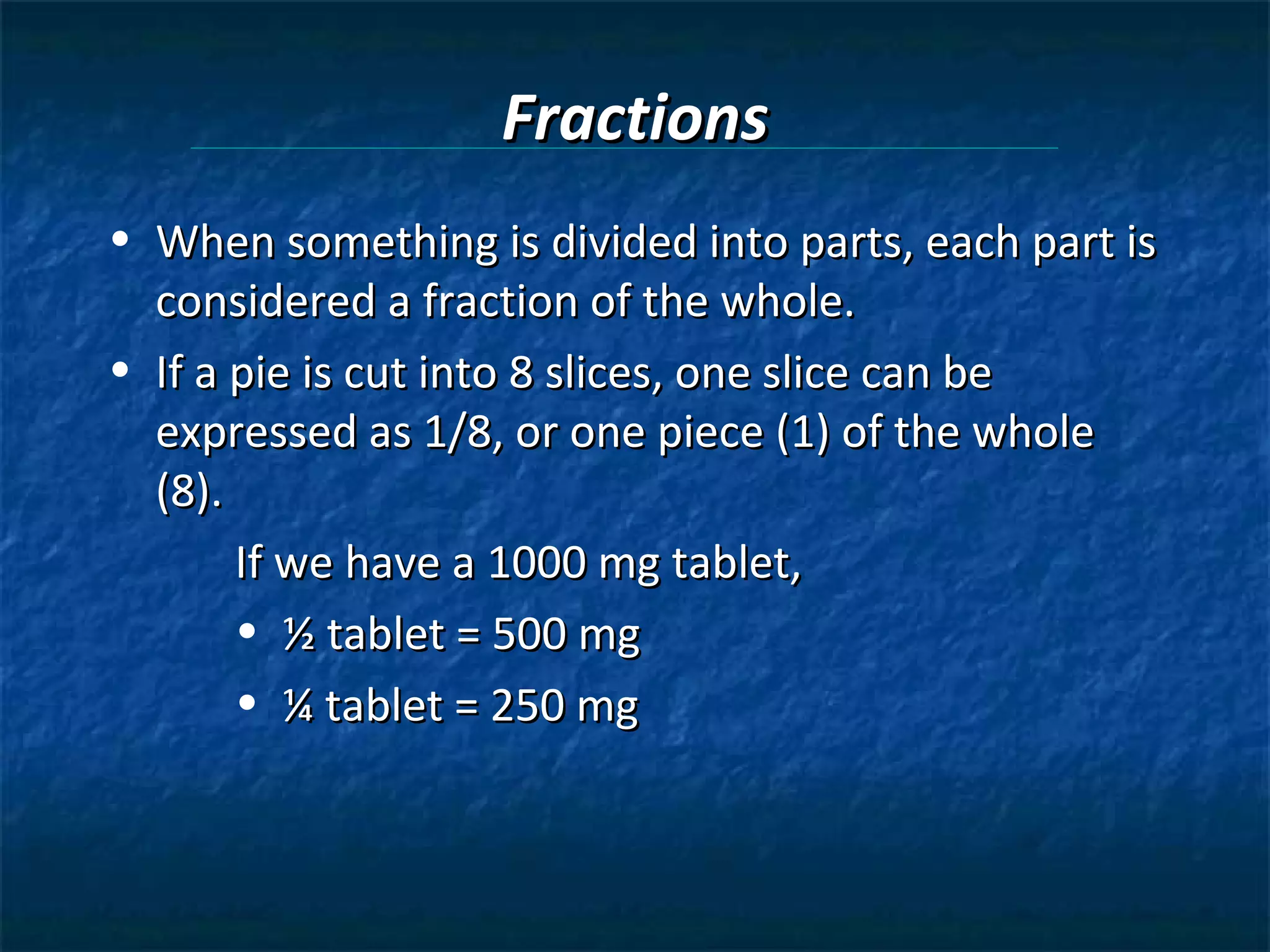 Chapter 6 pharmacy calculation | PPT | Chemistry | Science