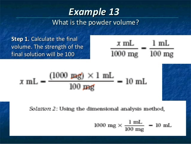 Chapter 6 pharmacy calculation