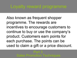 Chapter 6 planning and promotion (sales promo technique) | PPT