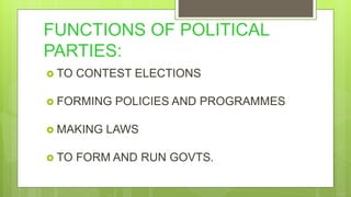 Chapter 6 Political Parties Political Science pptx | PPTX