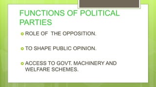 Chapter 6 Political Parties Political Science pptx | PPTX