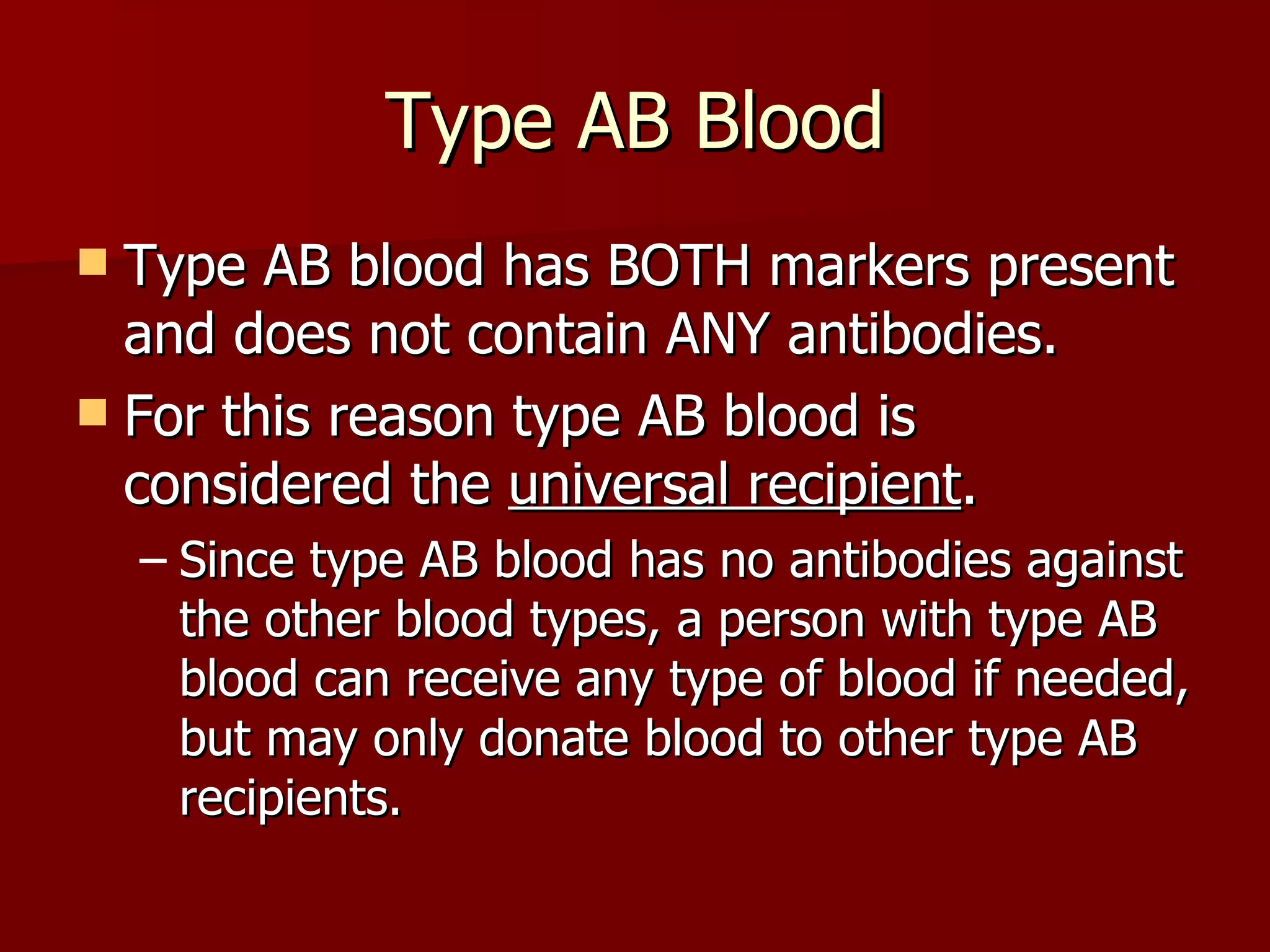 Chapter 6 Presentation: Blood Typing | PPT