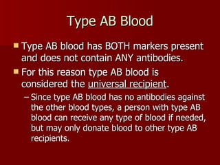 Chapter 6 Presentation: Blood Typing | PPT | Blood Disorders | Diseases ...