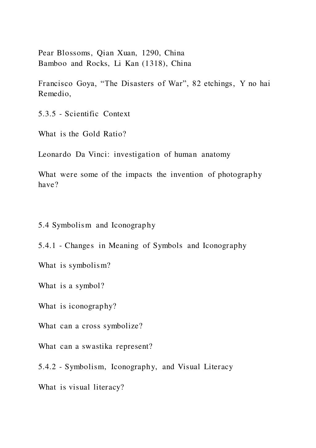 Chapter 6 Reading Guide - Connecting Art to Our Lives6.3 Aesth | DOCX
