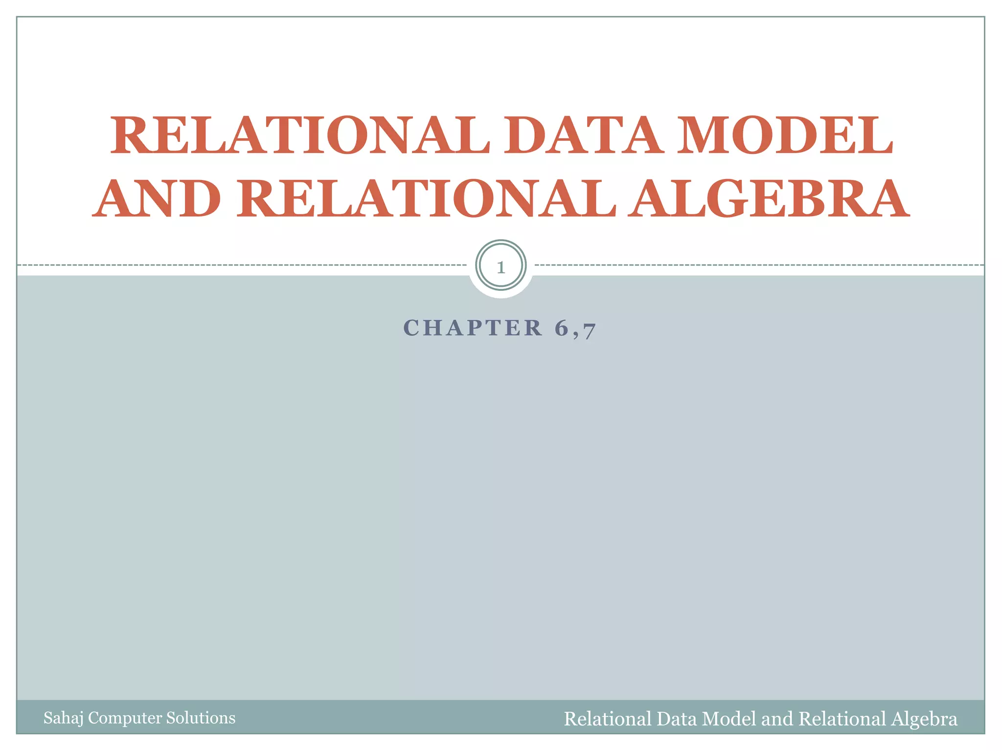 Chapter 6 relational data model and relational | PPT
