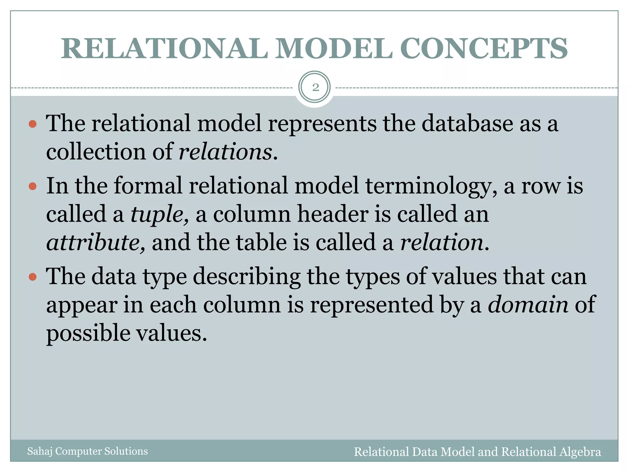 Chapter 6 relational data model and relational | PPTX