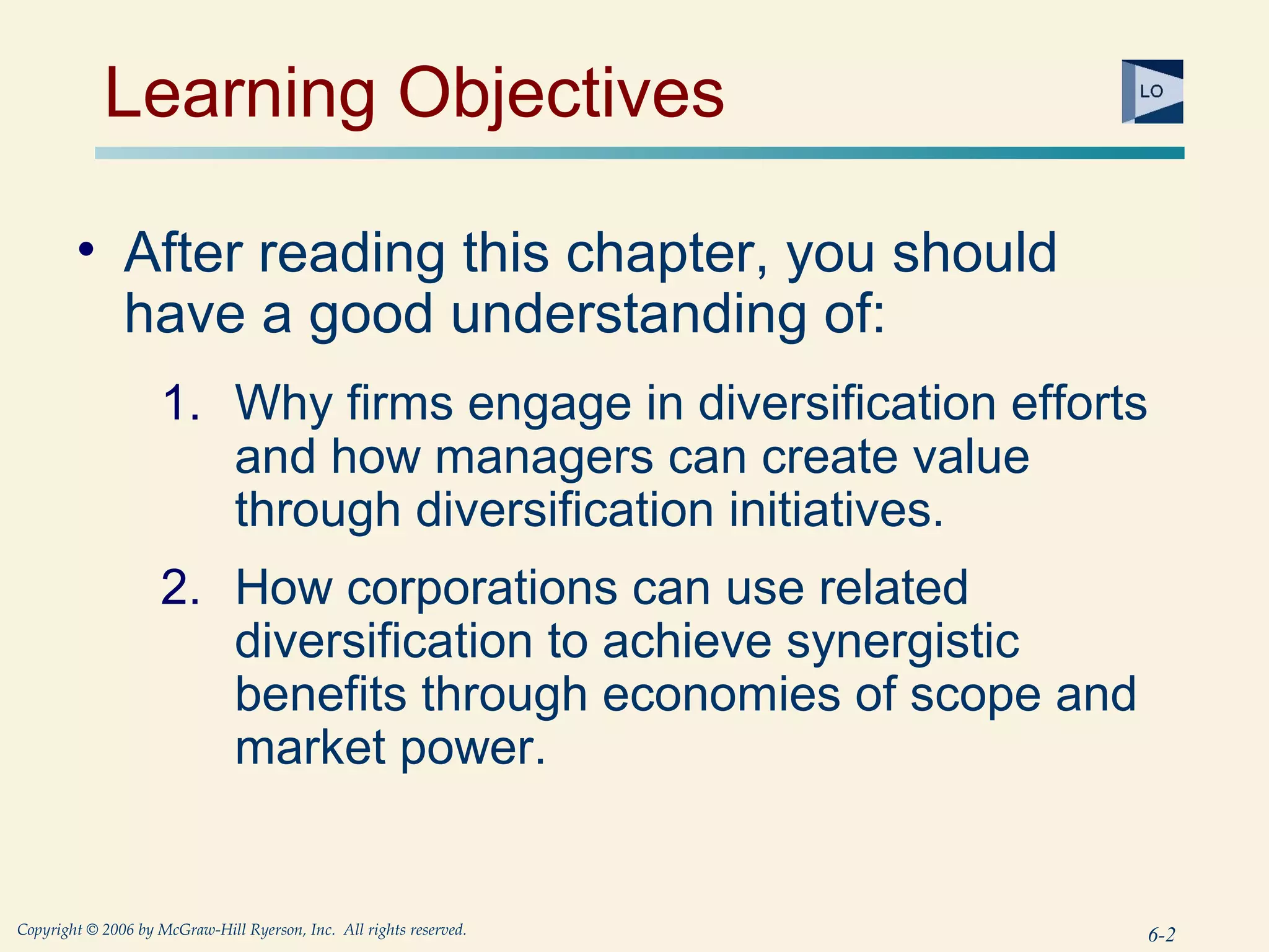 Corporate Level Strategy: Creating Value through Diversification | PPT