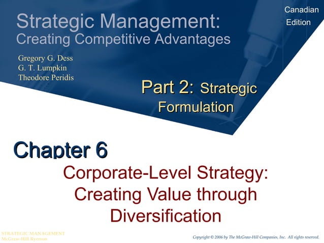 Corporate Level Strategy: Creating Value through Diversification | PPT