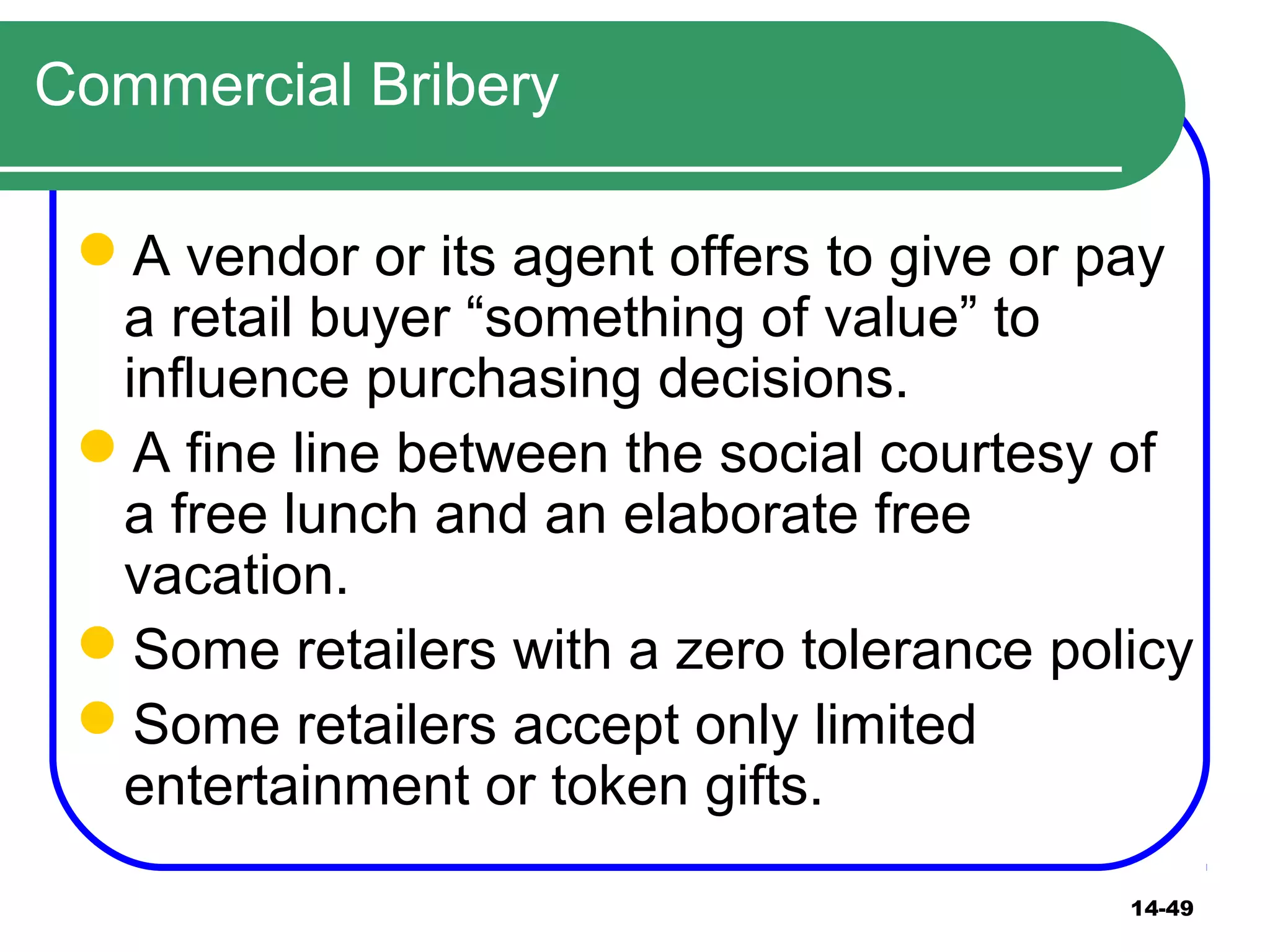 Chapter 6 Legal and Ethical Behavior in Retailing | PPT