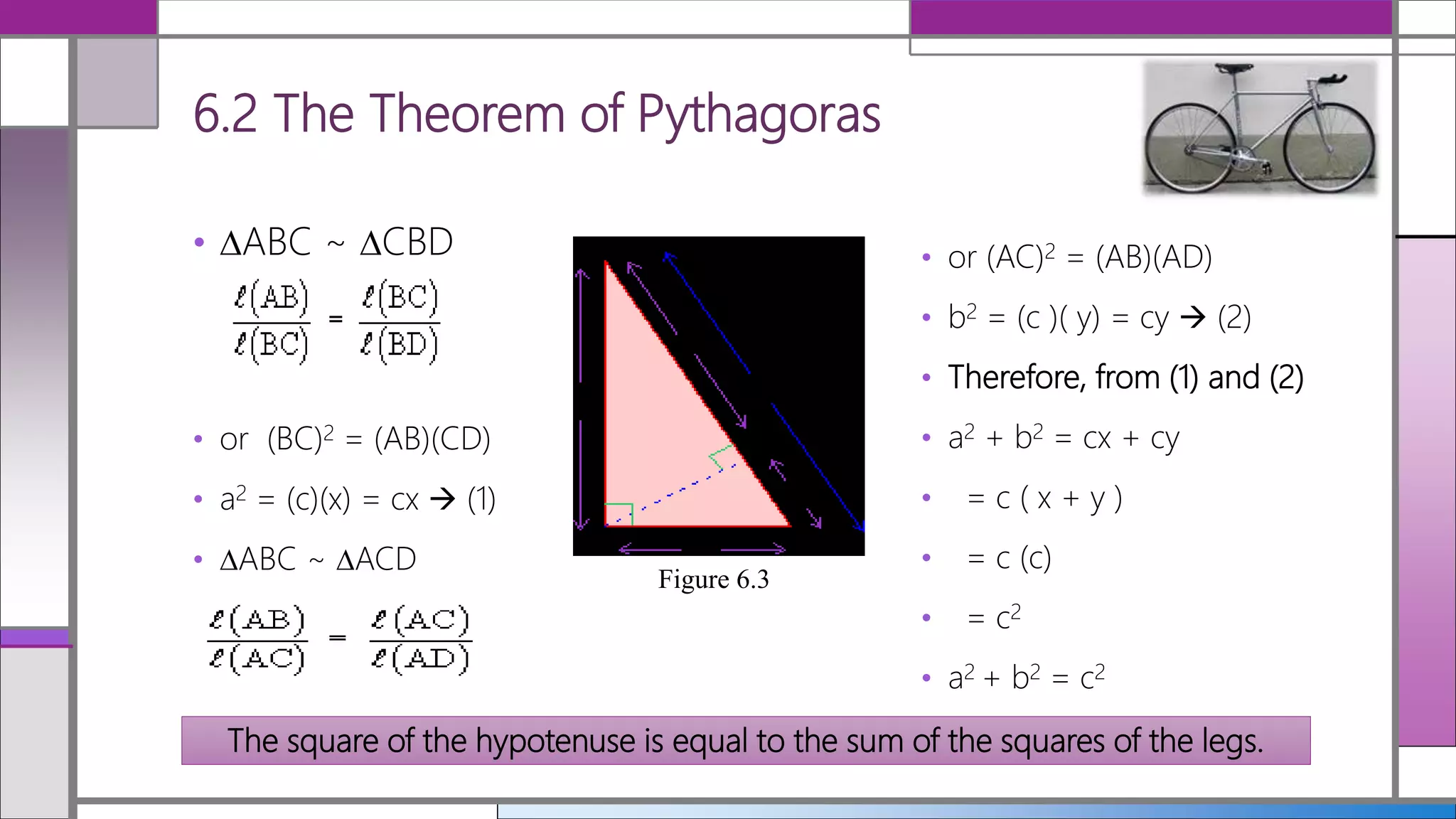 C6: Right triangle and Pythagoras Theorem | PPTX