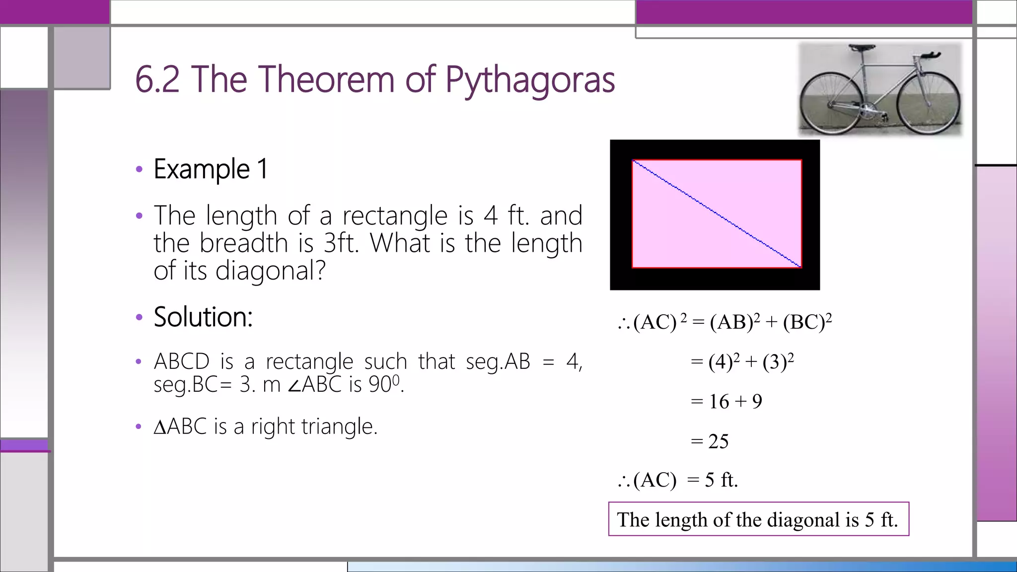 C6: Right triangle and Pythagoras Theorem | PPTX