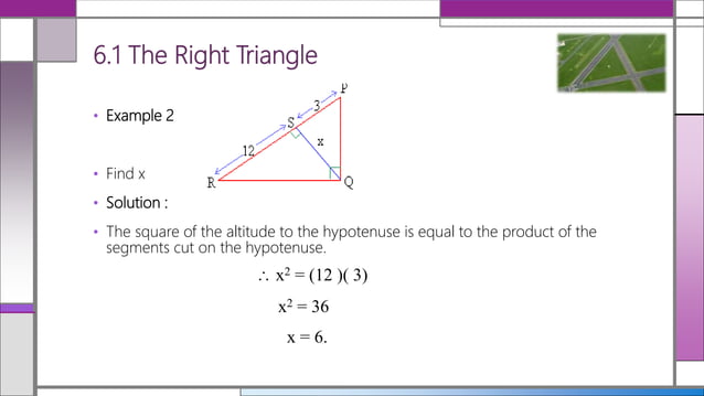 C6: Right triangle and Pythagoras Theorem | PPTX
