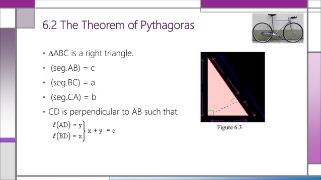 C6: Right triangle and Pythagoras Theorem | PPTX