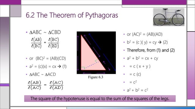 C6: Right triangle and Pythagoras Theorem | PPTX