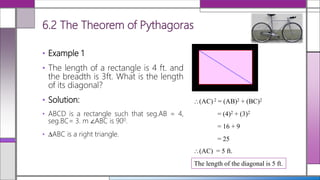 C6: Right triangle and Pythagoras Theorem | PPTX