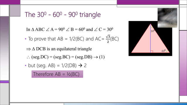 C6: Right triangle and Pythagoras Theorem | PPTX