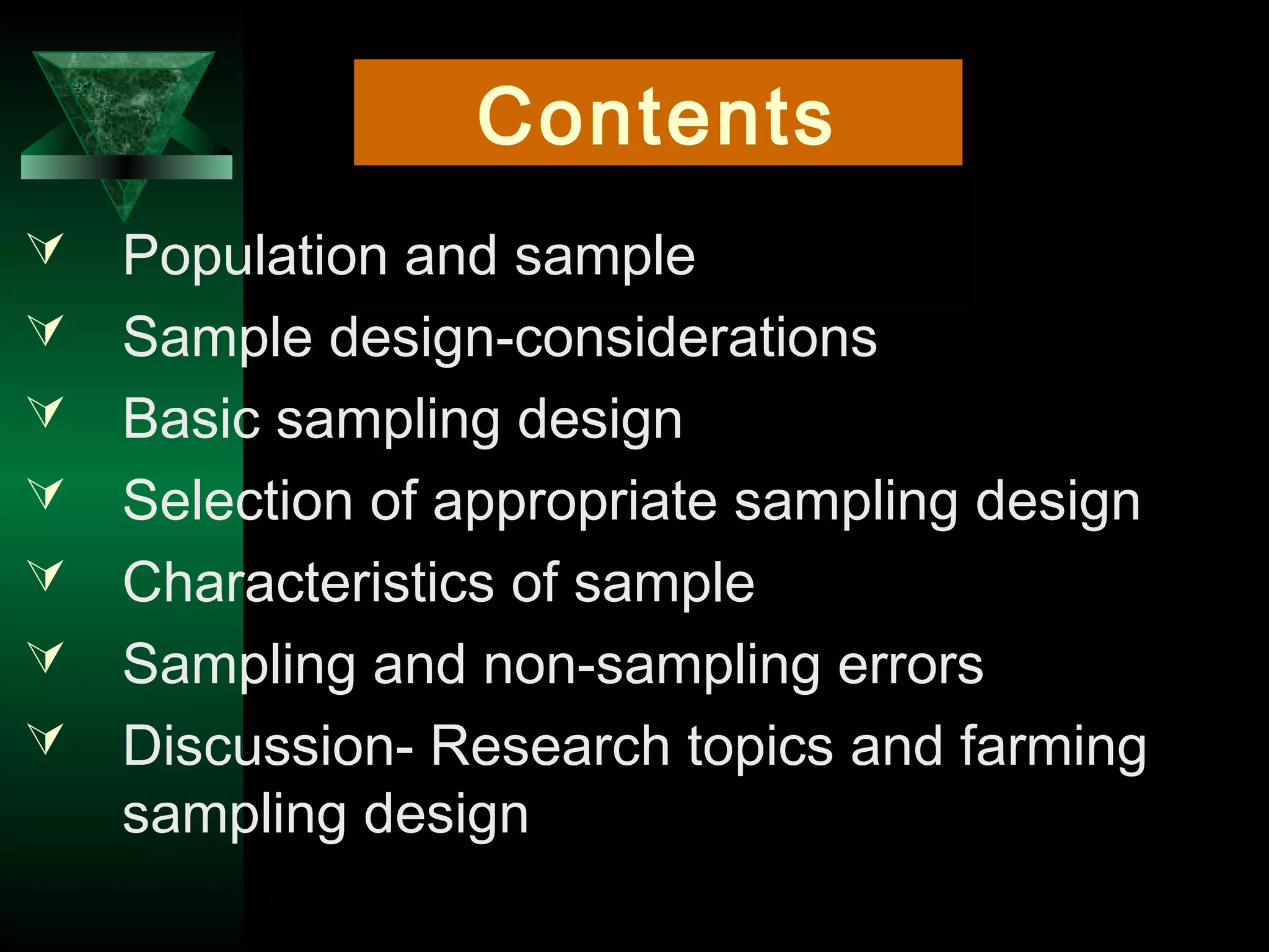 Chapter 6 (sample design) | PPT