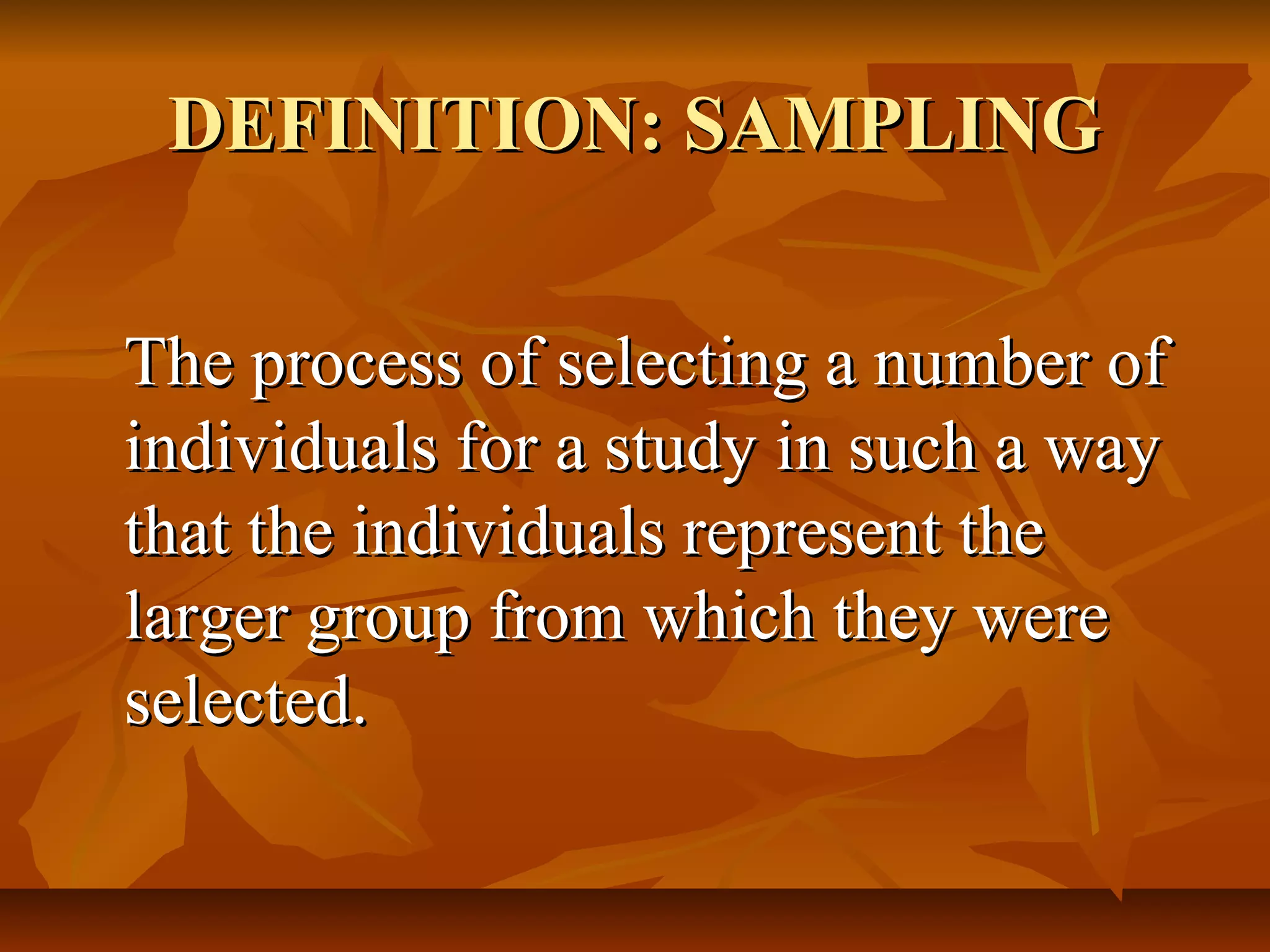 Chapter 6 sampling | PPT