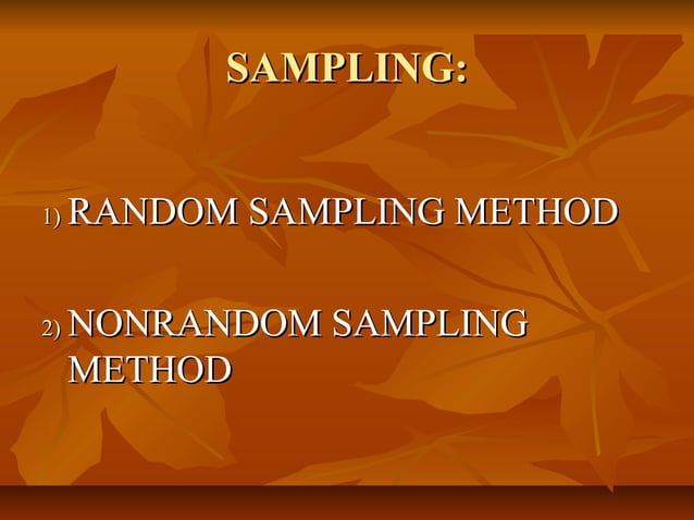 Chapter 6 sampling | PPT