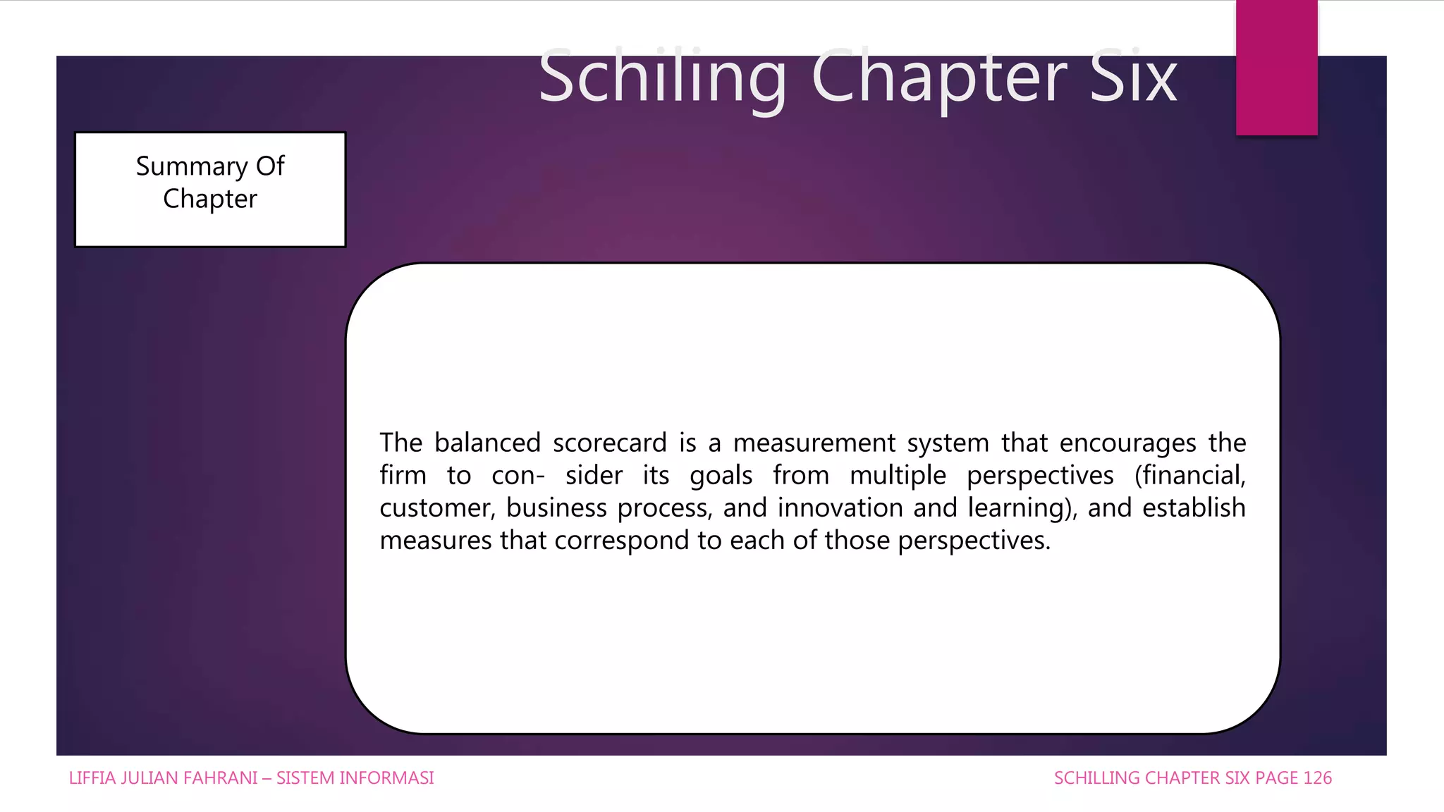 Chapter 6 schilling balanced score card | PPT