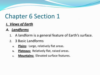 Chapter 6 section 1 (views of earth) | PPTX