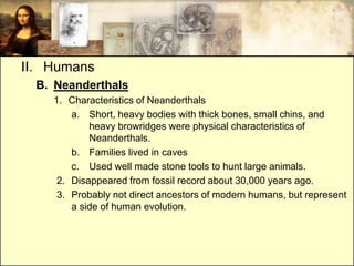 Chapter 6 section 3 (evolution of primates) | PPTX | Geology | Science