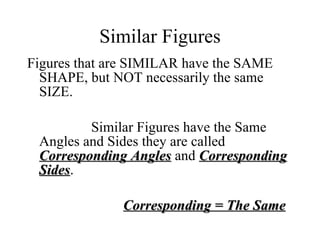 Chapter 6 Section 3 Similar Figures | PPT