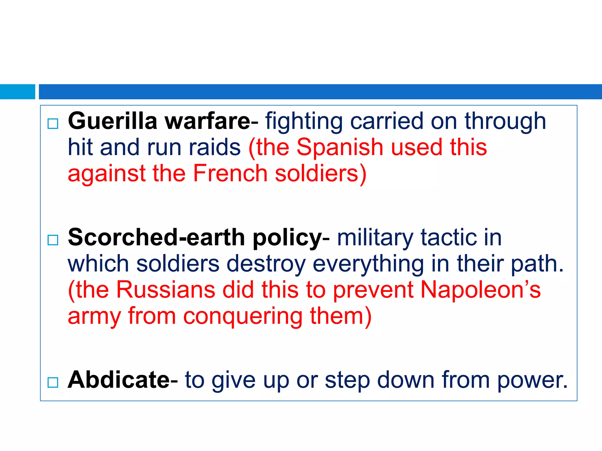 The Age of Napoleon Chapter 6 section 4 answers | PPTX