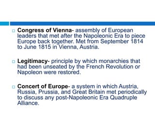 The Age of Napoleon Chapter 6 section 4 answers | PPTX