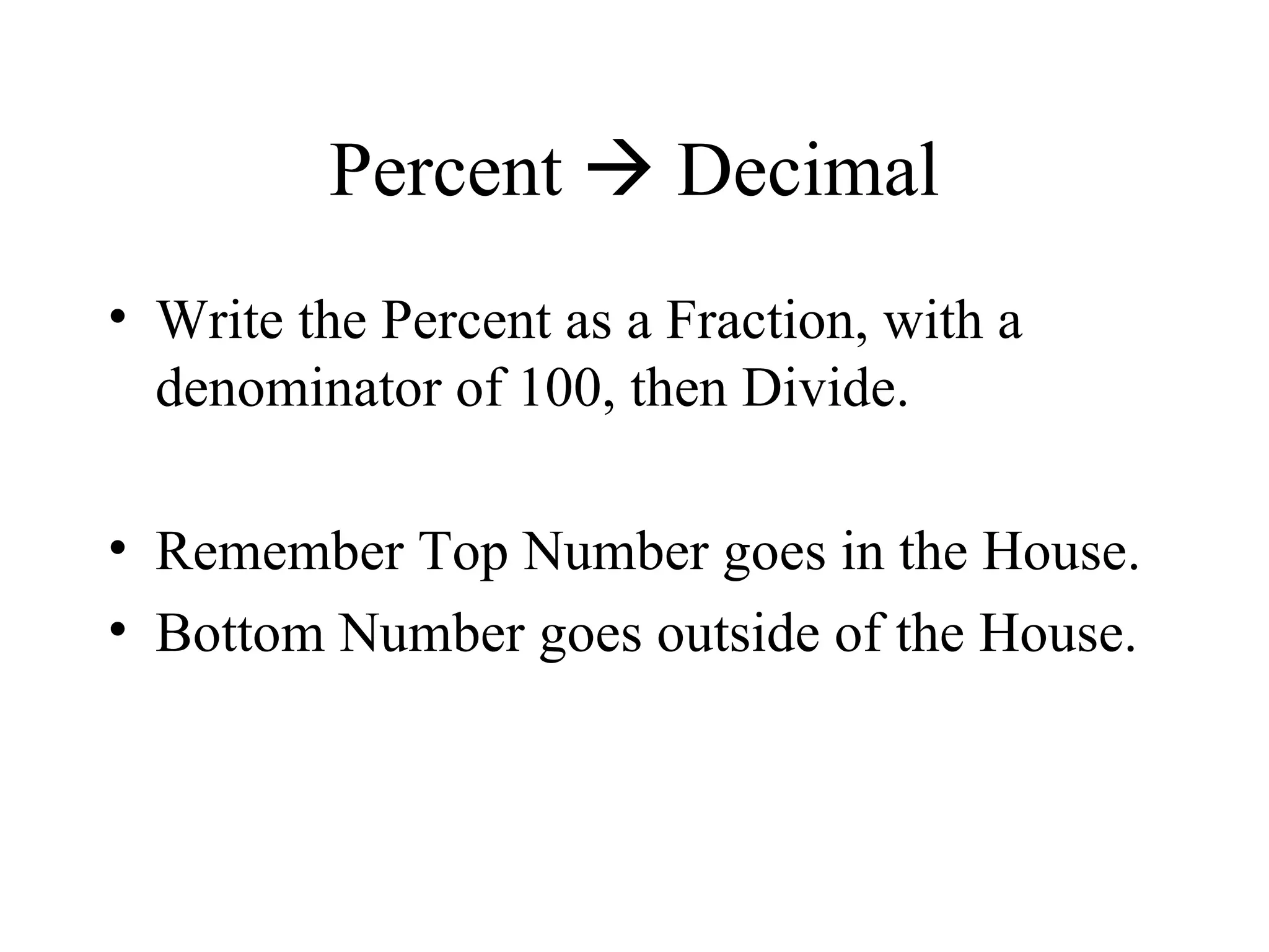 Fractions, Decimals, And Percents | PPT