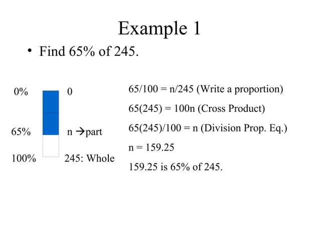 Proportions And Percents | PPT