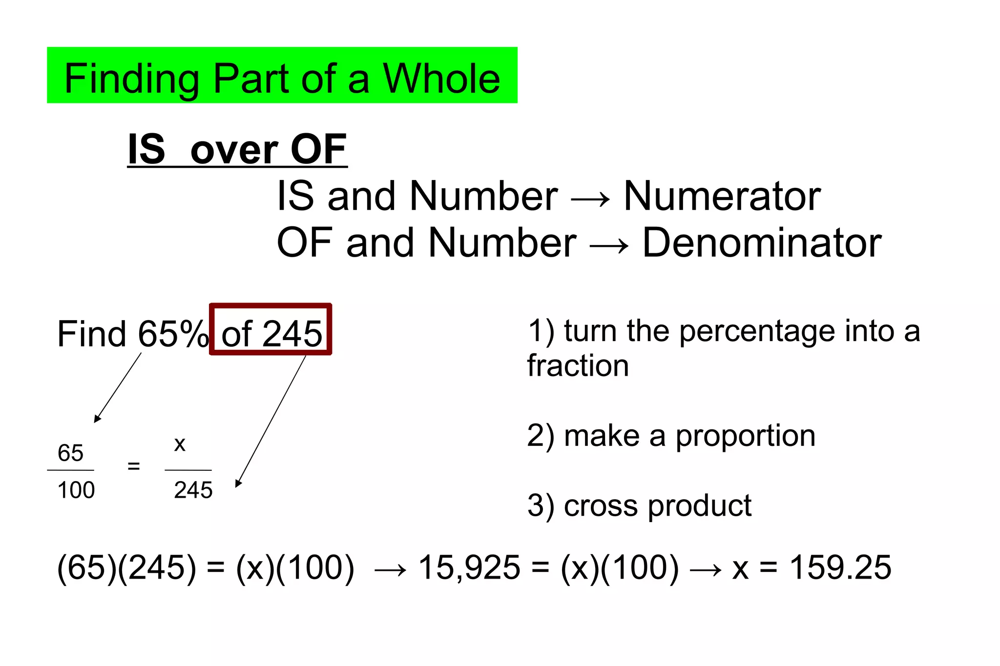 Proportions And Percents | PPT