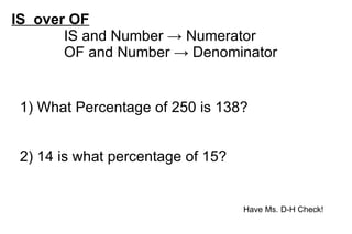 Proportions And Percents | PPT