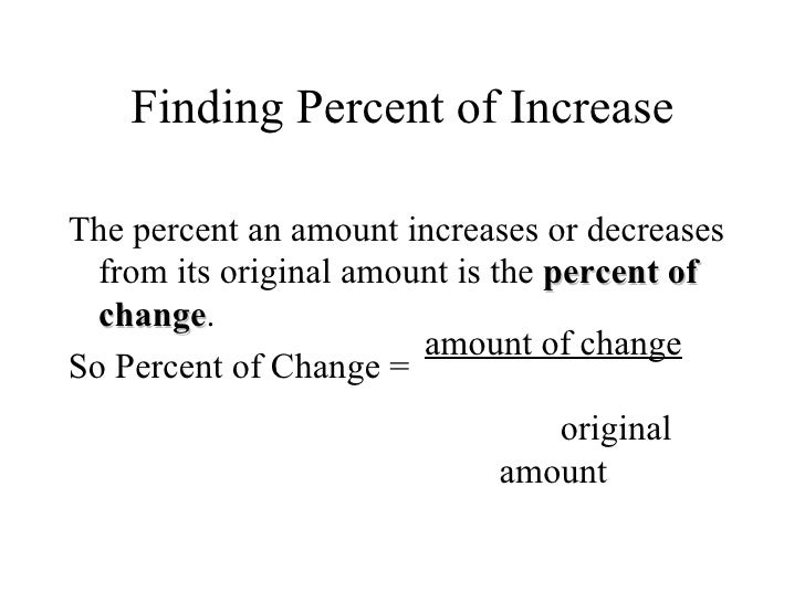 Percent Of Change