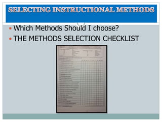 Chapter 6 selecting methods,media, and materials. | PPTX