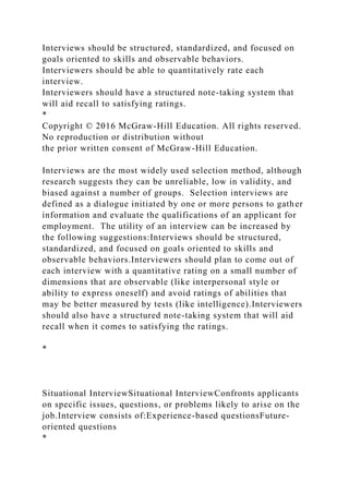 Chapter 6 Selection and PlacementCopyright ©.docx