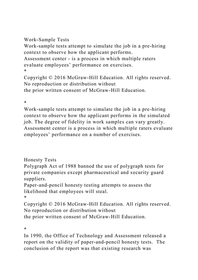 Chapter 6 Selection and PlacementCopyright ©.docx