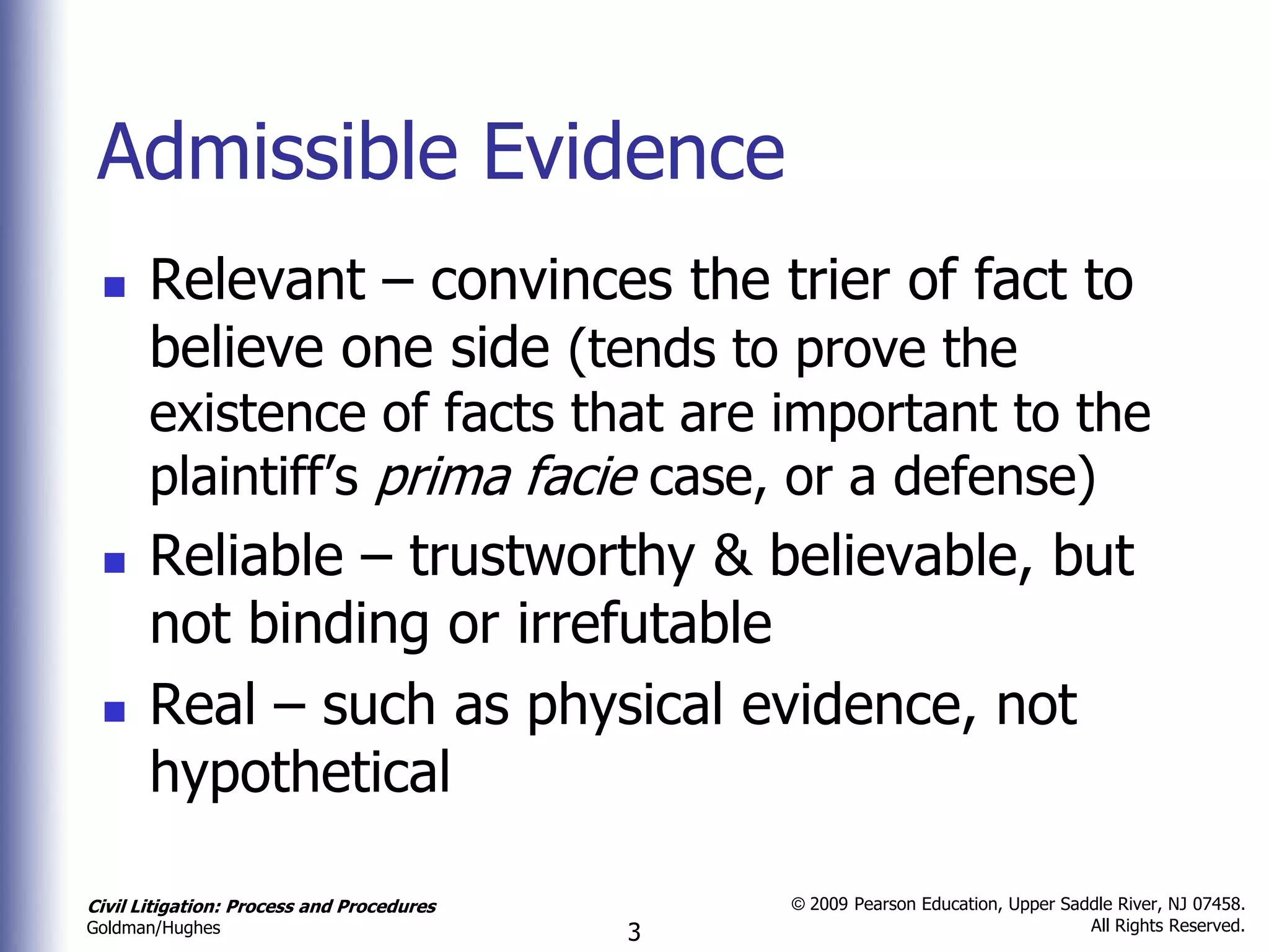 Chapter 6 six evidence civ lit 2nd | PPTX