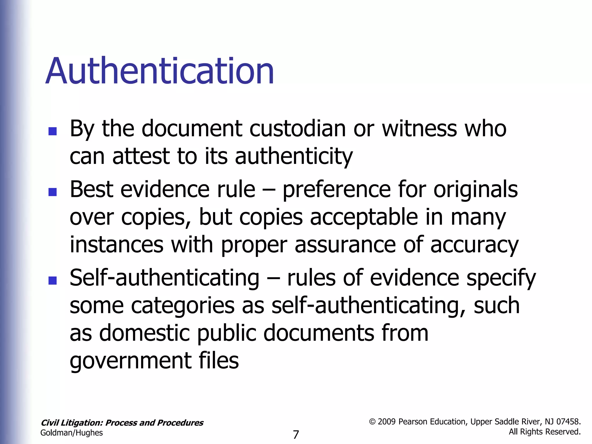 Chapter 6 six evidence civ lit 2nd | PPTX