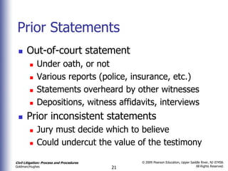 Chapter 6 six evidence civ lit 2nd | PPTX