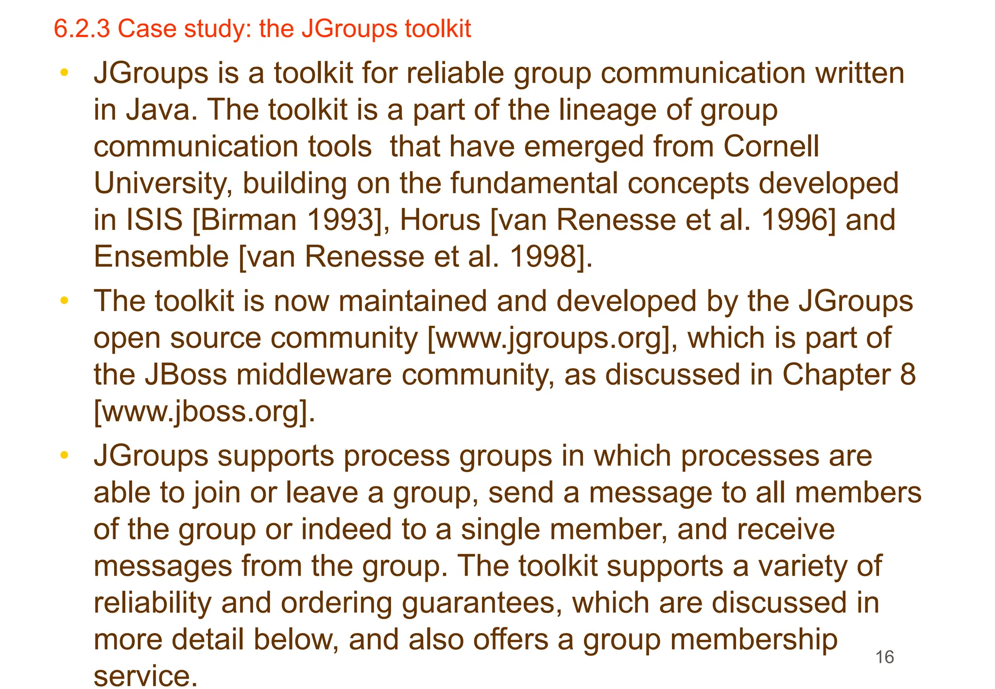 Indirect communication is defined as communication between entities in a distributed system ...