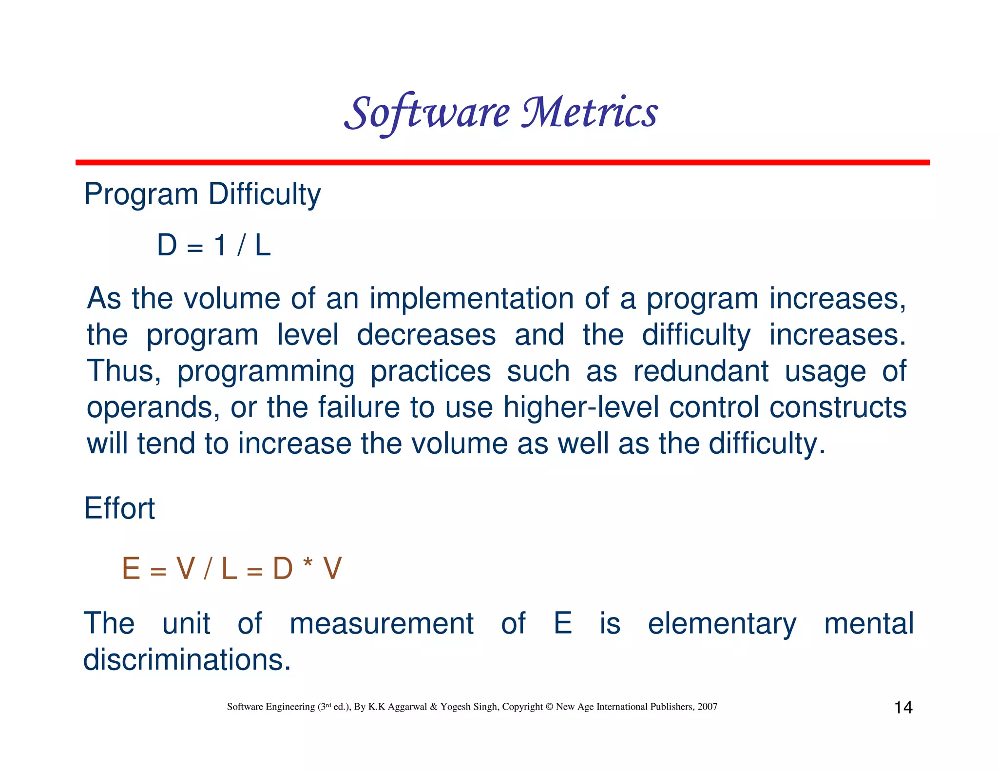 Chapter 6 software metrics | PDF