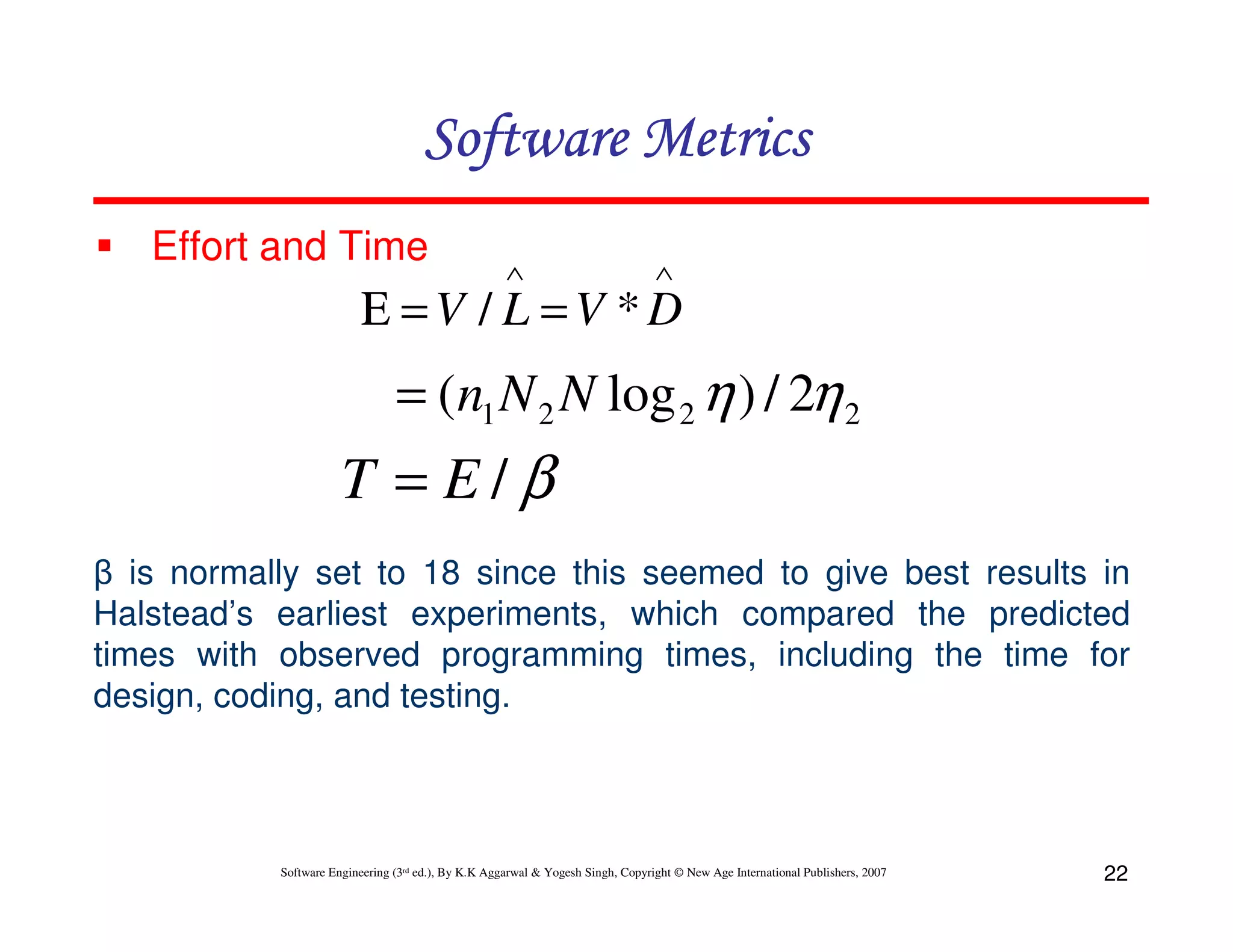 Chapter 6 software metrics | PDF