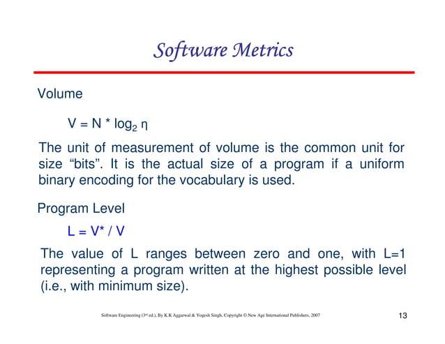 Chapter 6 software metrics | PDF