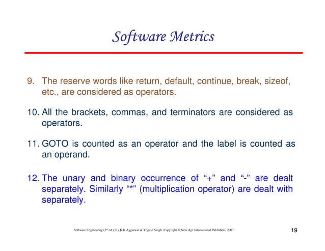 Chapter 6 software metrics | PDF