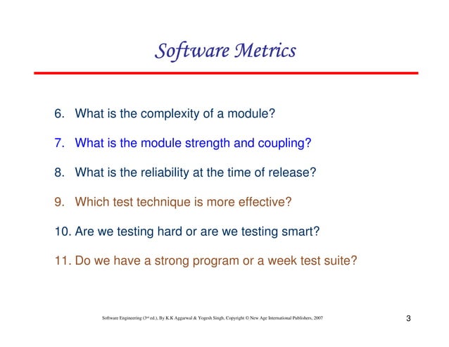 Chapter 6 software metrics | PDF