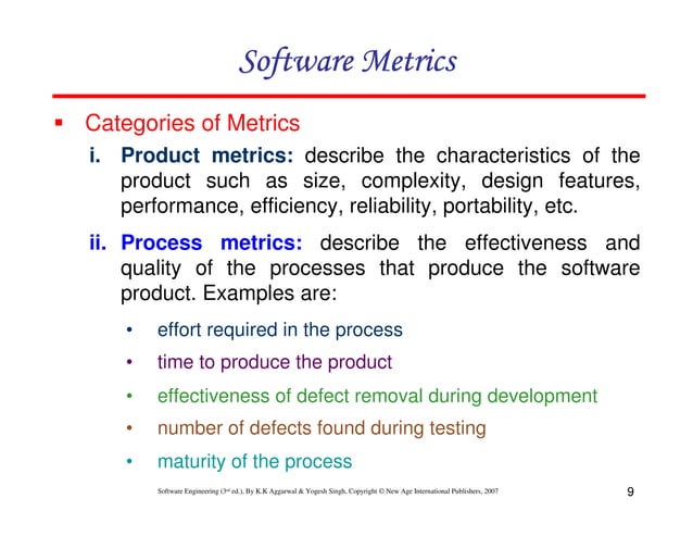 Chapter 6 software metrics | PDF
