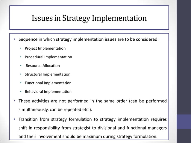 Strategy Implementation and Control | PPTX | Business Administration ...