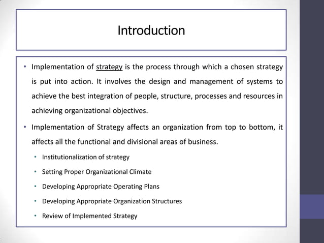 Strategy Implementation and Control | PPTX | Business Administration ...